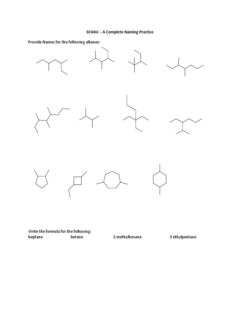 Aaravee Ketheeswaran - SCH4U Full Naming Practice PDF | PDF | Alkane ...