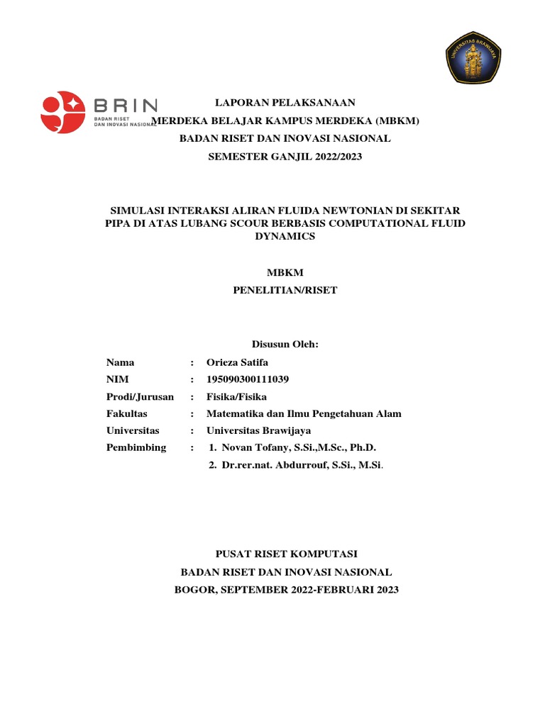 Laporan MBKM Brin - Orieza Satifa | PDF