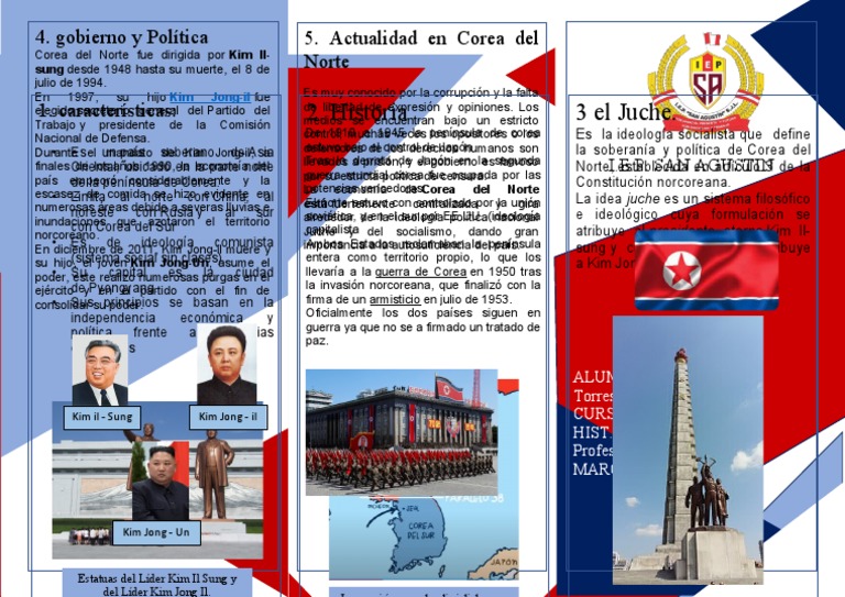 Triptico Corea Del Norte | PDF