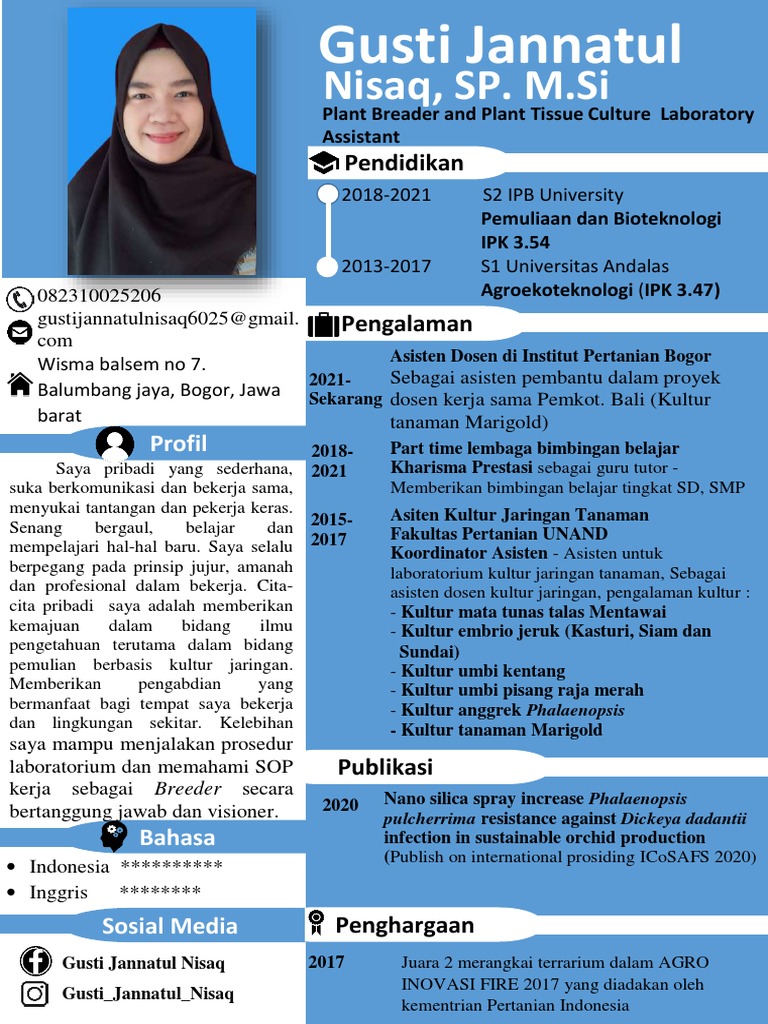 CV Gusti Jannatul Nisaq Sp. Msi | PDF