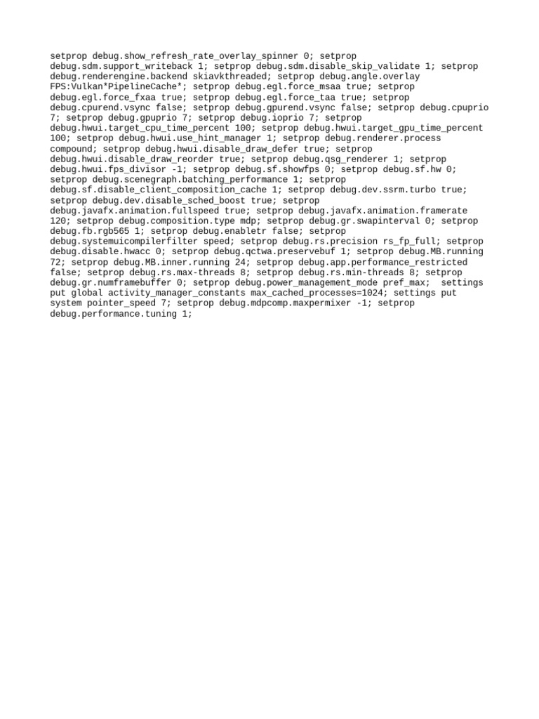 Setprop X31 Force Aa On Render - (Membership) | PDF