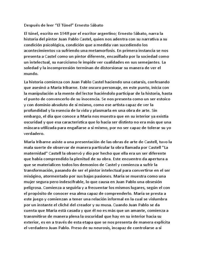 La metamorfosis de Juan Pablo Castel: de artista estoico a asesino ...