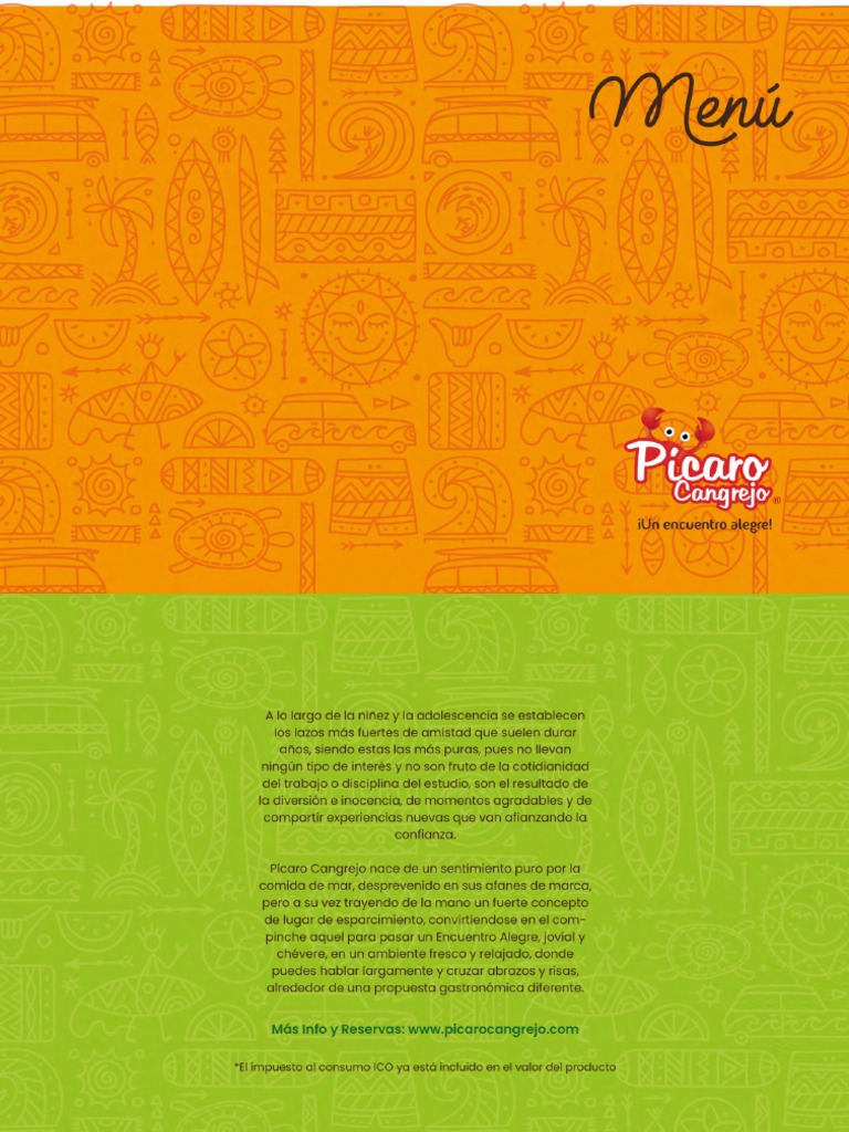 Menú Pícaro 2022 PDF | PDF
