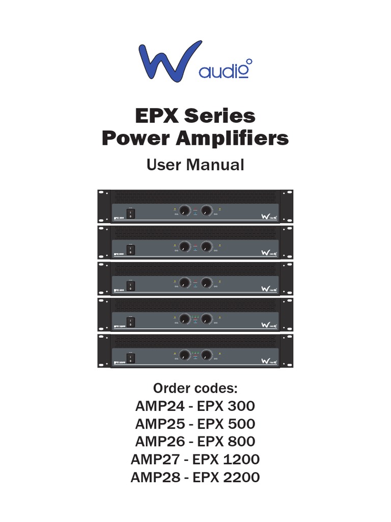 EPX Series Power Amplifiers: User Manual | PDF | Electrical Connector ...