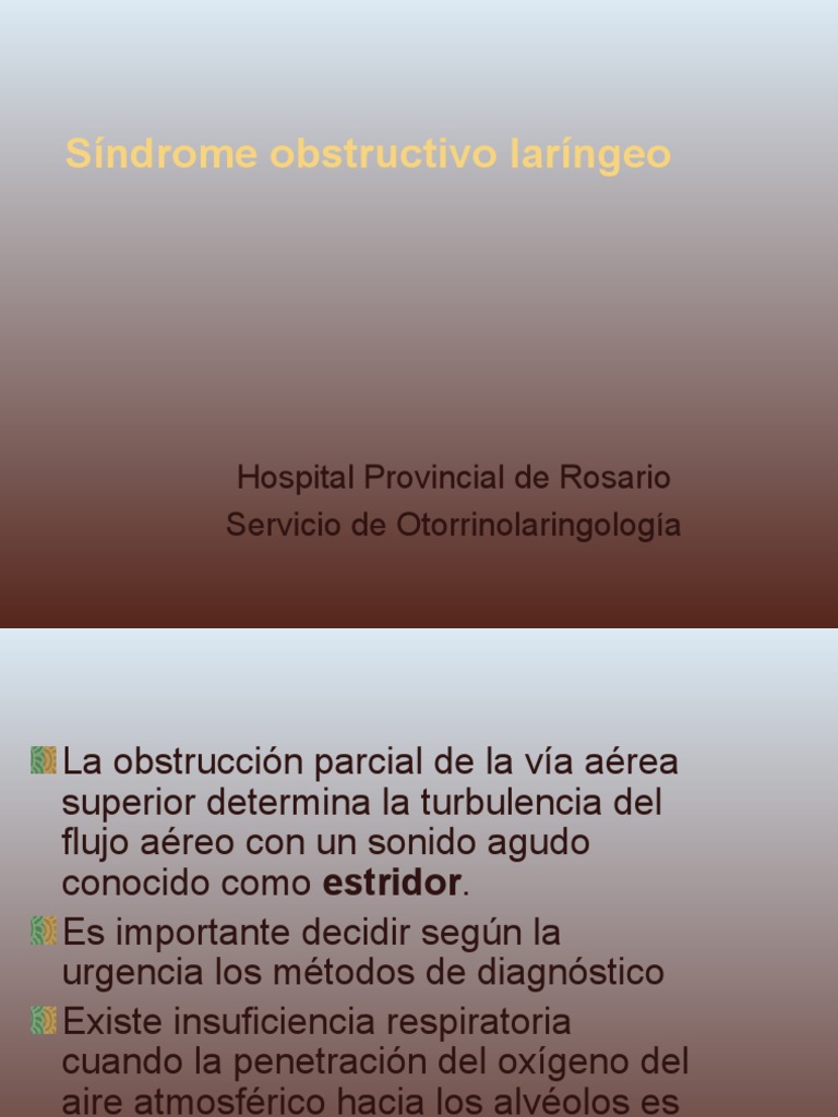 obstrucción laringea.ppt | PDF