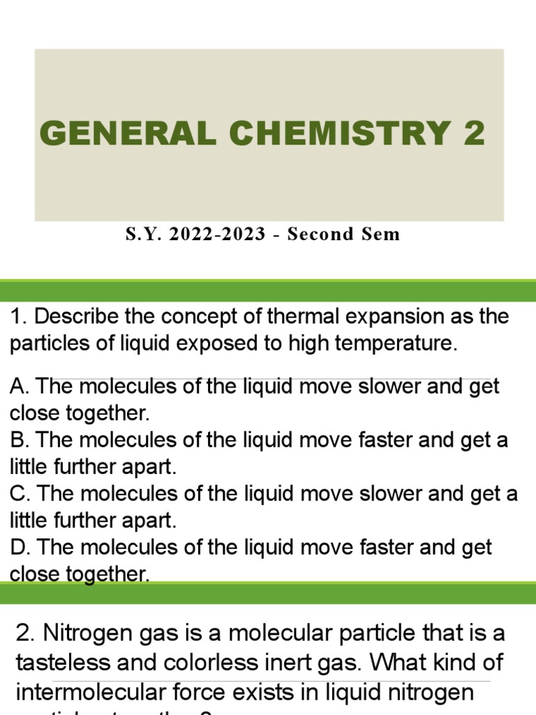 Chem2 Quiz | PDF | Science & Mathematics