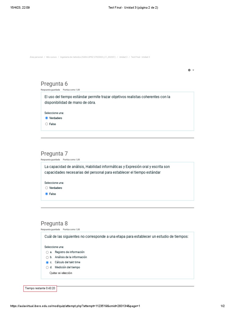 Test Final Unidad 3: Investigación 1 | PDF