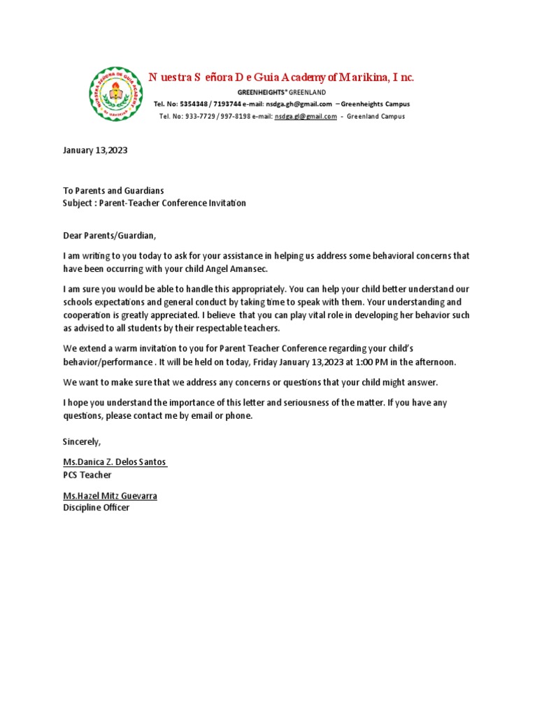 Letter For Conference | PDF