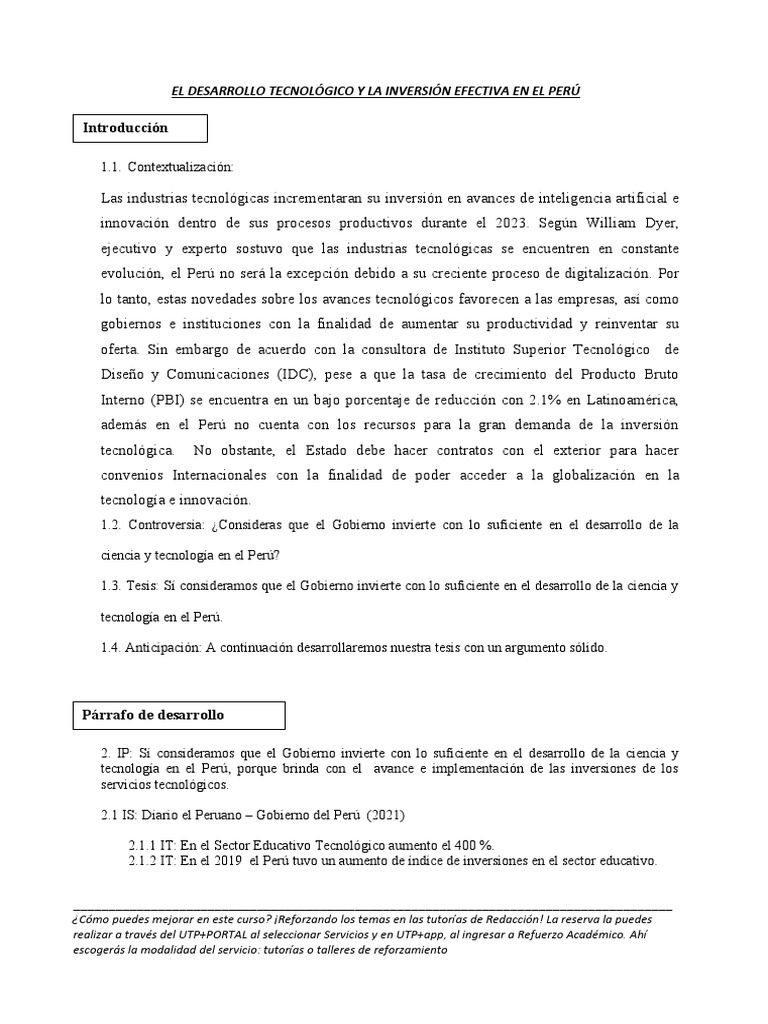S02.s2-Esquema para TA1 (Material) 2023 Marzo | PDF | Perú | Economias S02.s2-Esquema para TA1 (Material) 2023 Marzo | PDF | Perú | Economias