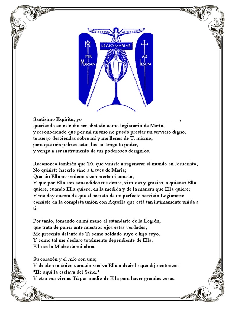 Promesa Legionaria de María | PDF
