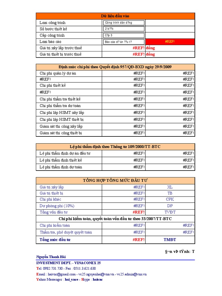 Tong Hop Du Toan Khao Sat | PDF