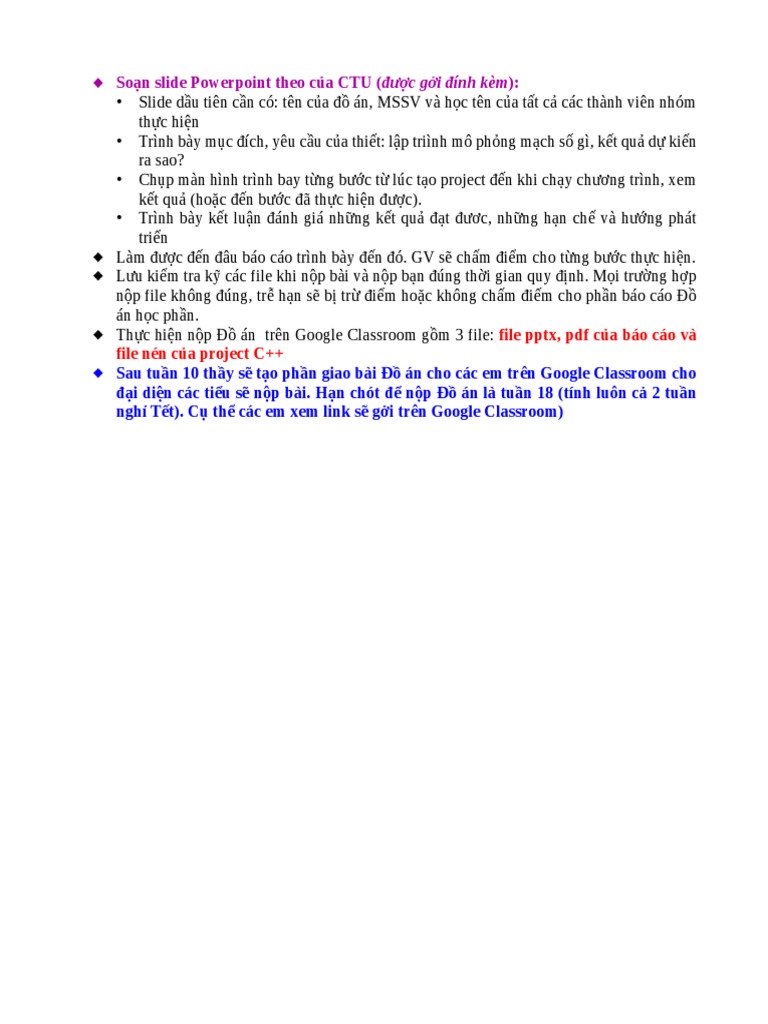 Huong Dan Nop Baocao Do An OOP | PDF