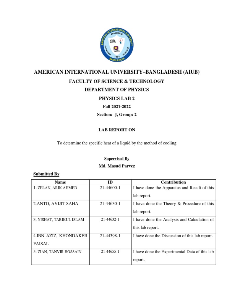 Physics 2 Lab Report, Experiment-3 (Group-2) PDF | PDF