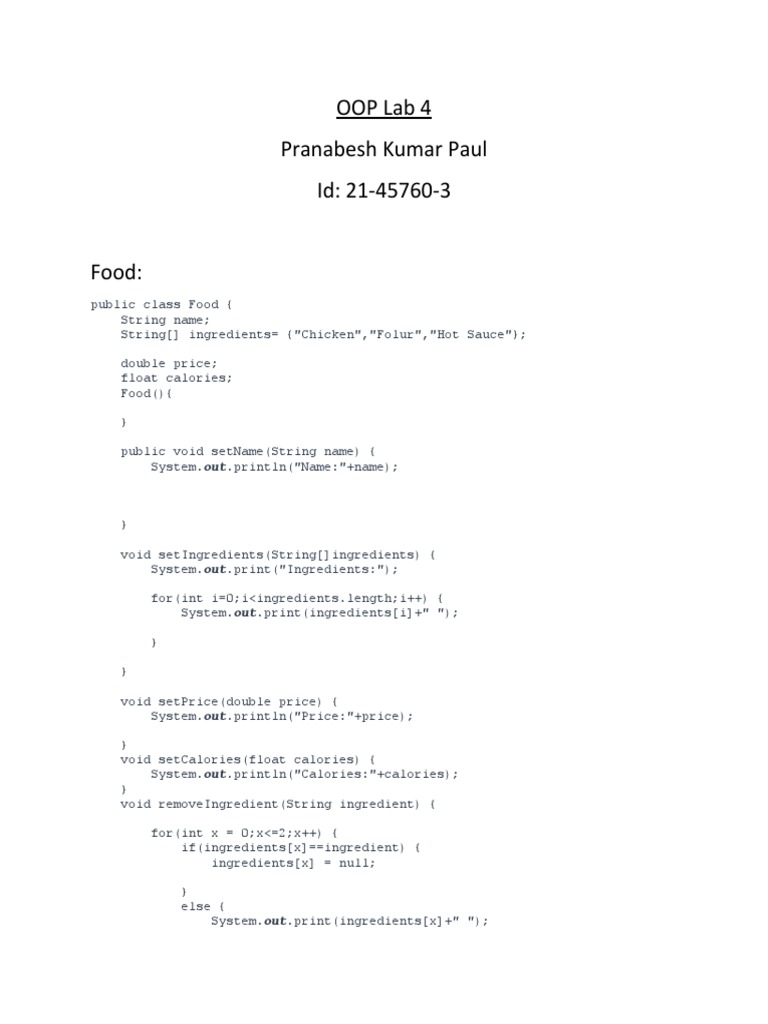 Oop Lab 4 | PDF Oop Lab 4 | PDF