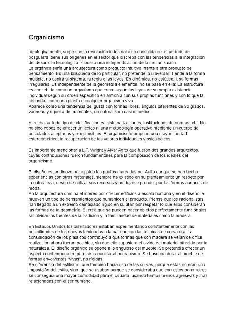 Definición y ejemplos de organicismo | PDF