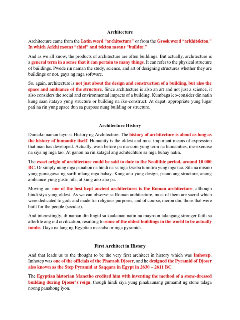 History and Impact of Architecture | PDF | Art | History