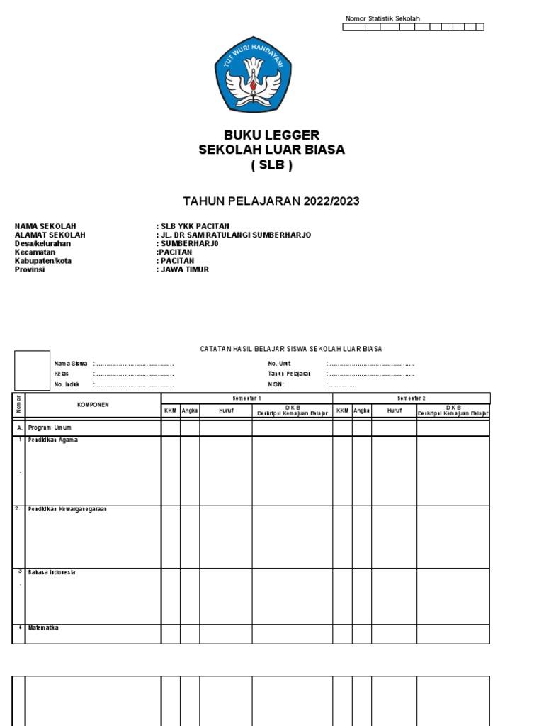 Buku Legger SLB YKK Pacitan 2022/2023 | PDF