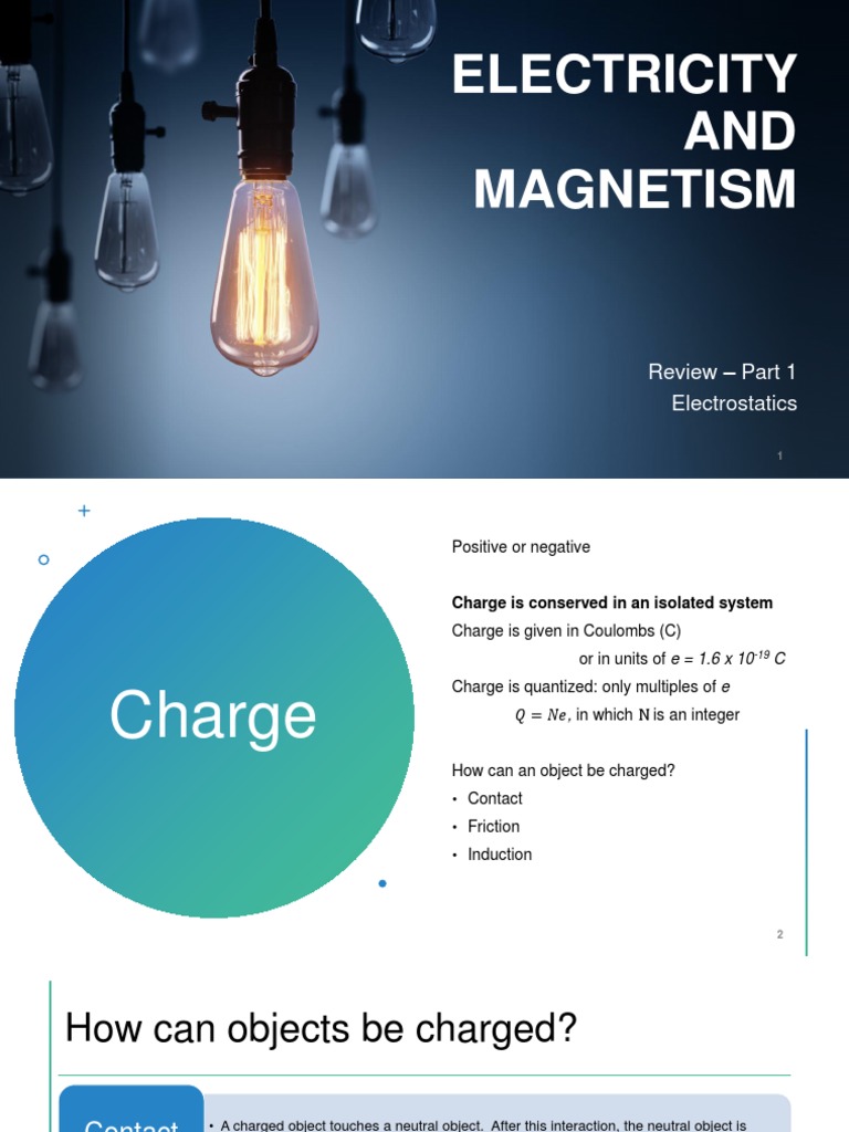 Electricity and Magnetism-Review-Part1 PDF | PDF | Capacitance | Capacitor