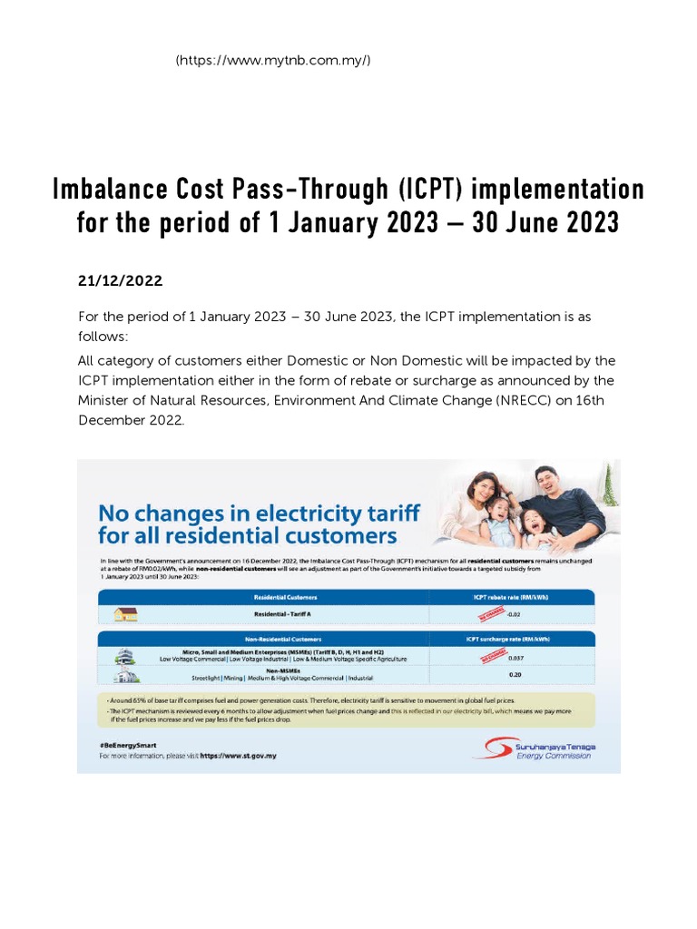 Announcement - Imbalance Cost Pass-Through (ICPT) Implementation For ...
