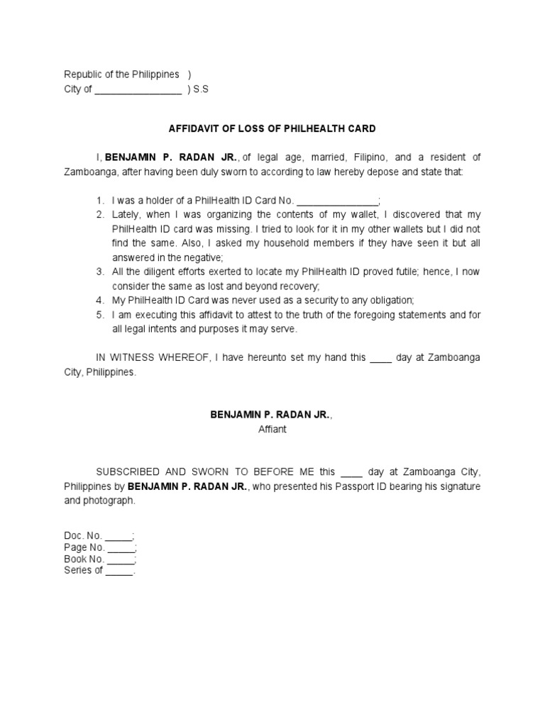 Affidavit of Loss | PDF