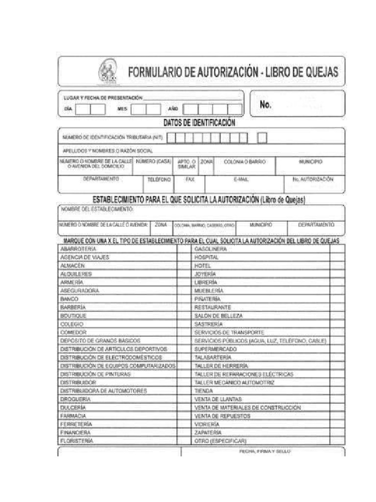 Libro de Quejas Hojas | PDF