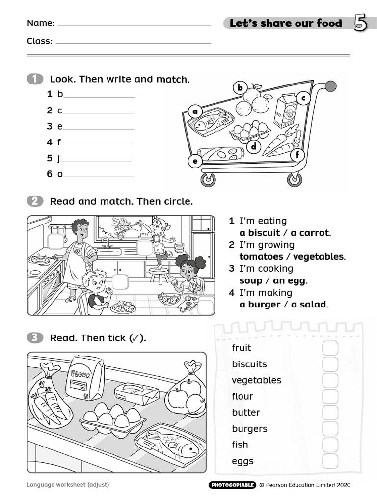 Look. Then Write and Match. Look. Then Write and Match.: Let's Share ...