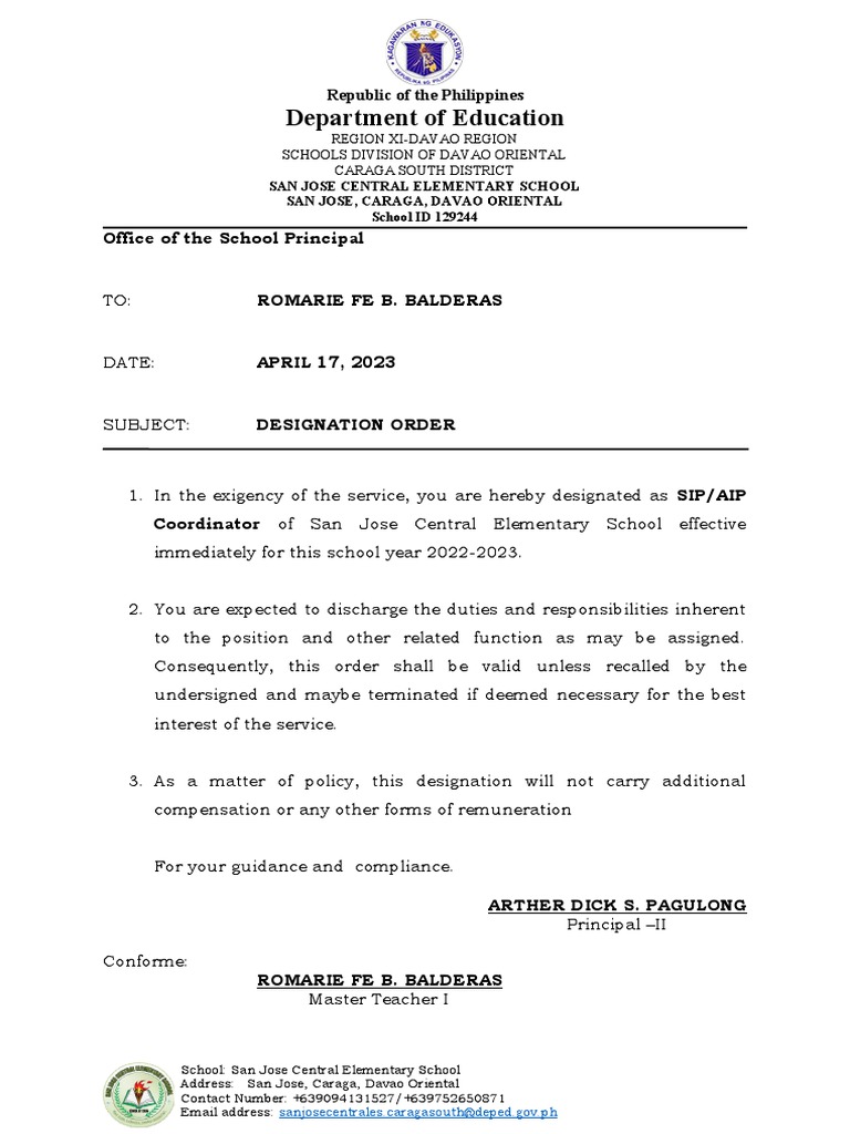 Designation Order | PDF | Justice | Crime & Violence