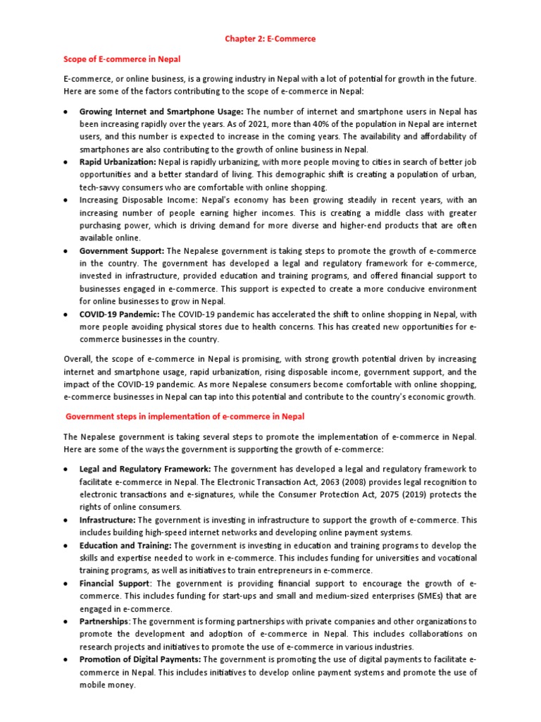 Chapter 2 E-Commerce | PDF | E Commerce | Online Shopping