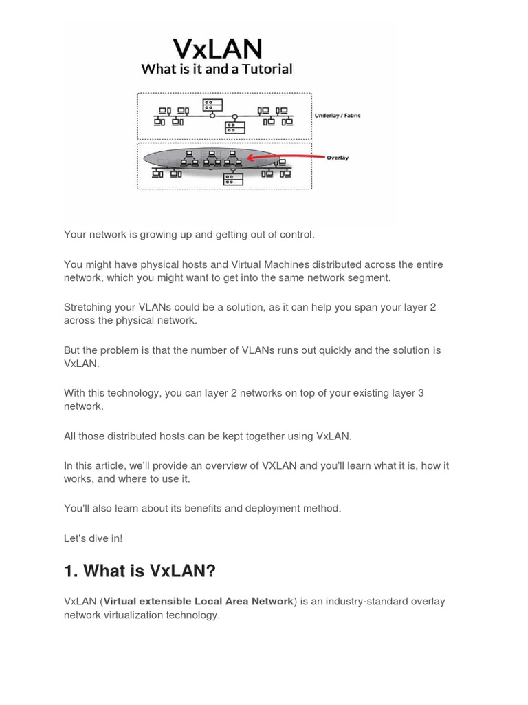 Understanding VxLAN: Benefits & Design | PDF | Computer Network | Internet Protocols
