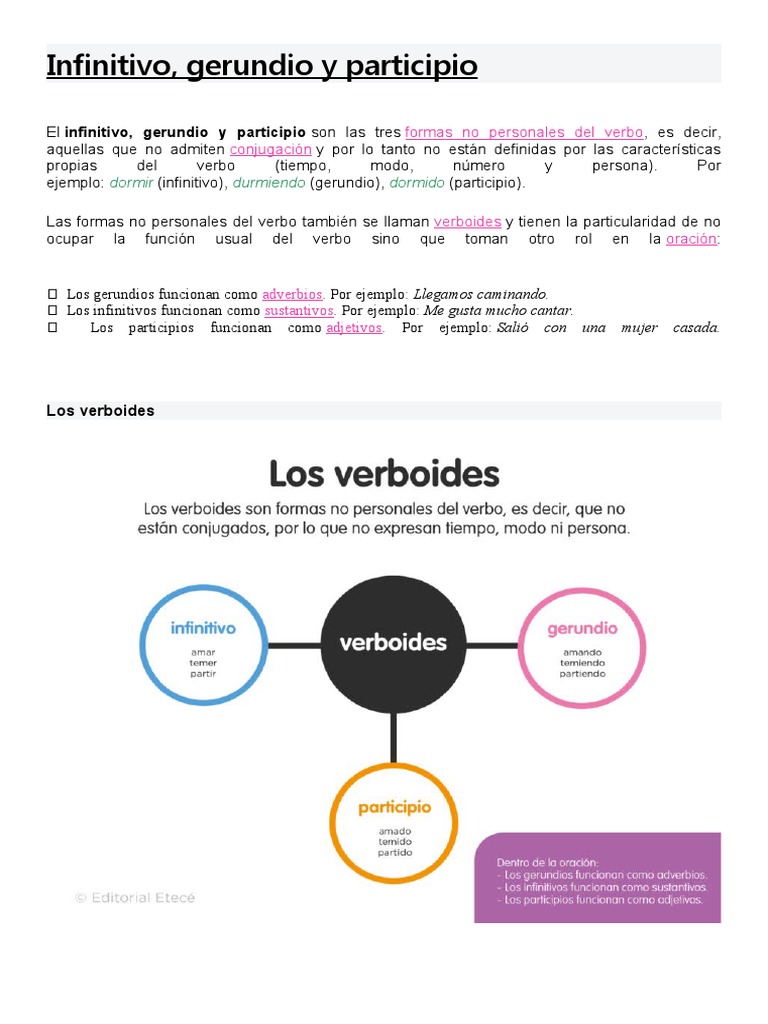 Infinitivo | PDF | Estudios de idiomas extranjeros | Poesía