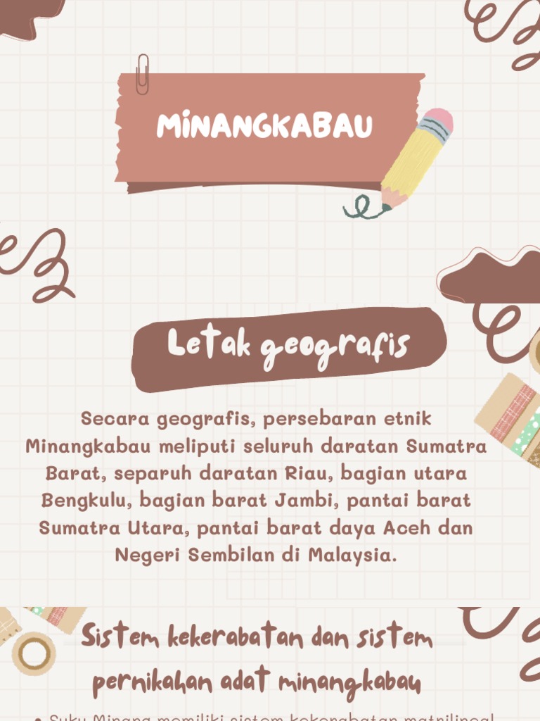 Letak Geografis Suku Minangkabau | PDF | Ilmu Sosial | Seni