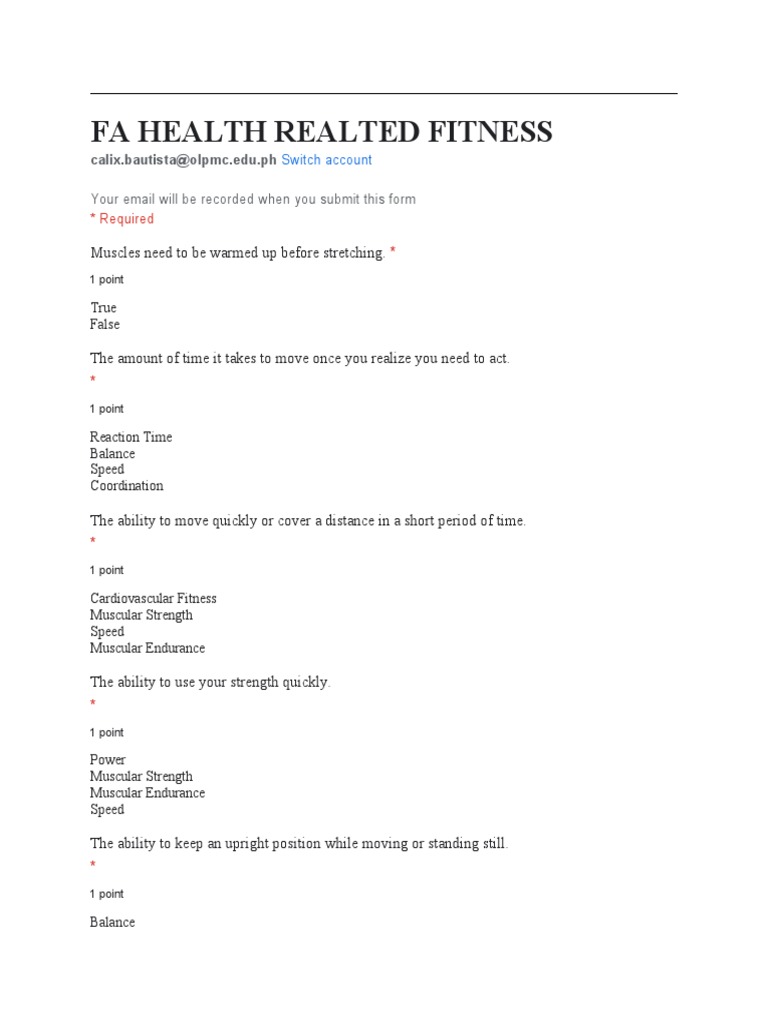 Physical Education Grade 4 | PDF | Flexibility (Anatomy) | Physical Fitness