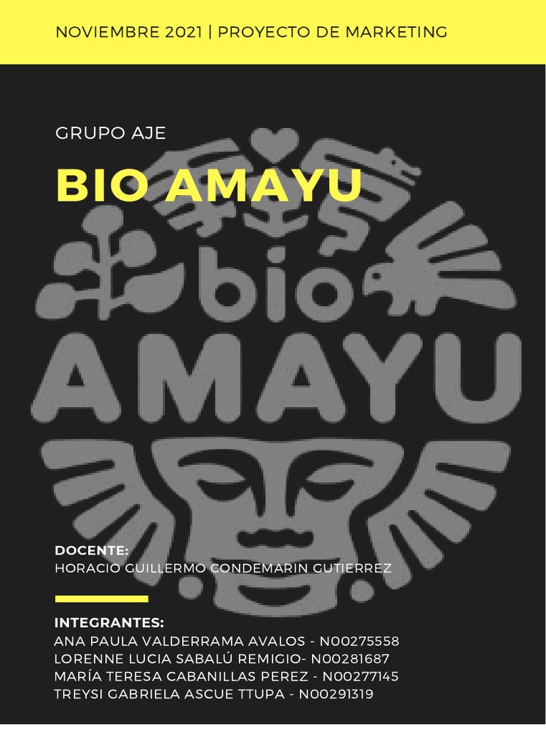 Bio Amayu-Marketing | PDF | Marketing | Producto (Negocio)