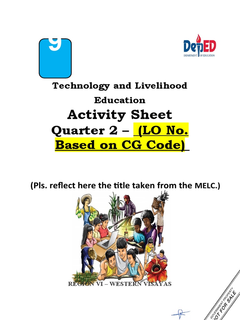 TLE ACTIVITY SHEET LAS-for-Q2-Template - with-Guide-Statements | PDF | Learning | Books