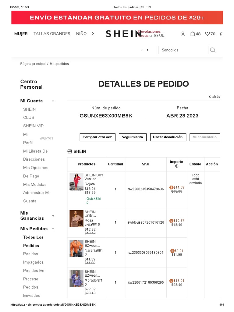 Detalles de Pedido: Centro Personal | PDF | Bancario | Industrias de ...