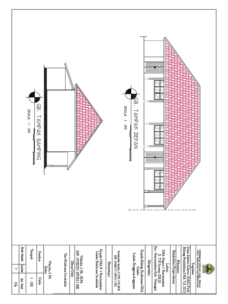 Perpustakaan Tampak Depan Samping PDF | PDF
