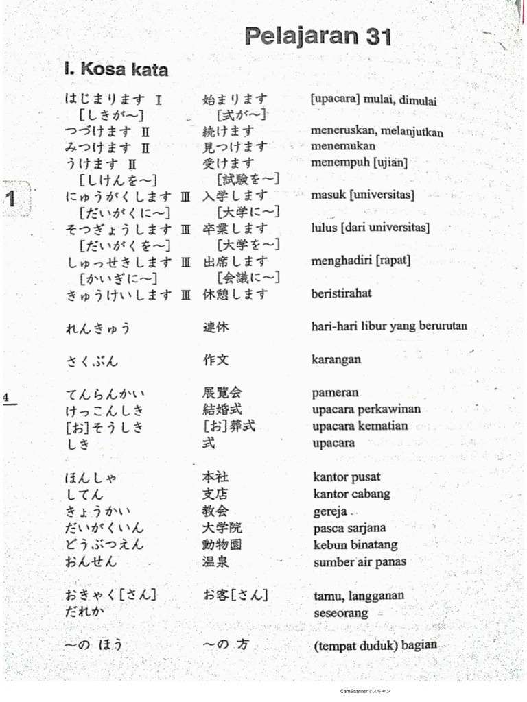 Kotoba Bab 31 PDF | PDF