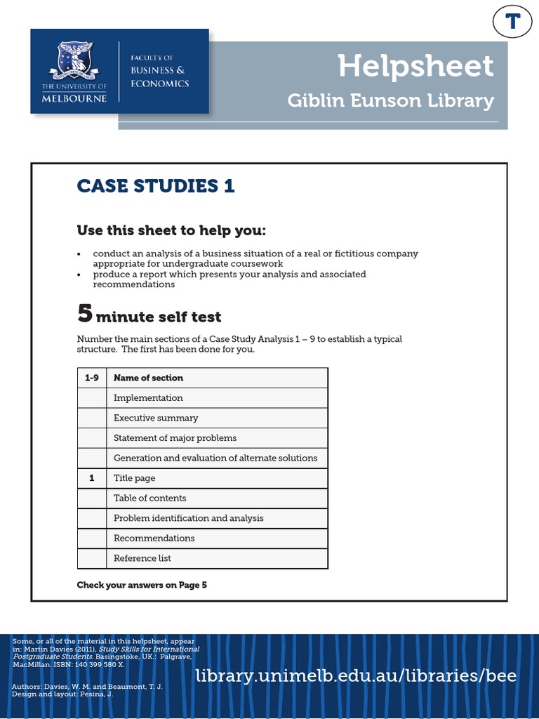 Case Study Guide | PDF | Analysis | Theory