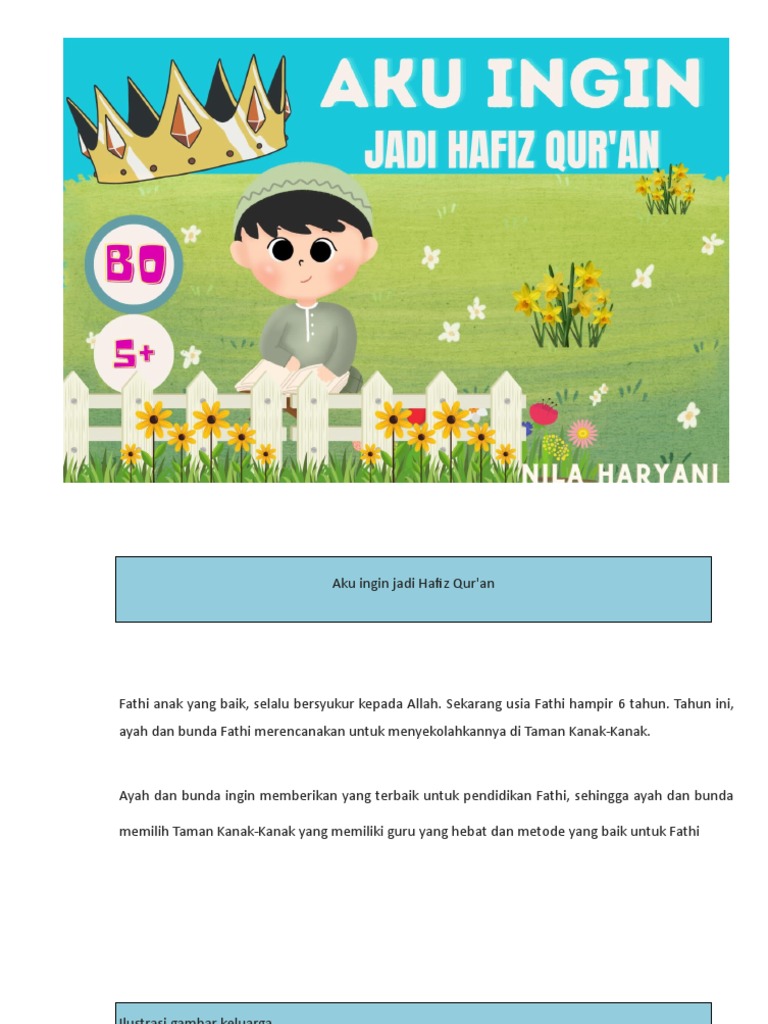 Aku Ingin Jadi Hafiz Qur'an, Penulis Nila Haryani | PDF Aku Ingin Jadi Hafiz Qur'an, Penulis Nila Haryani | PDF