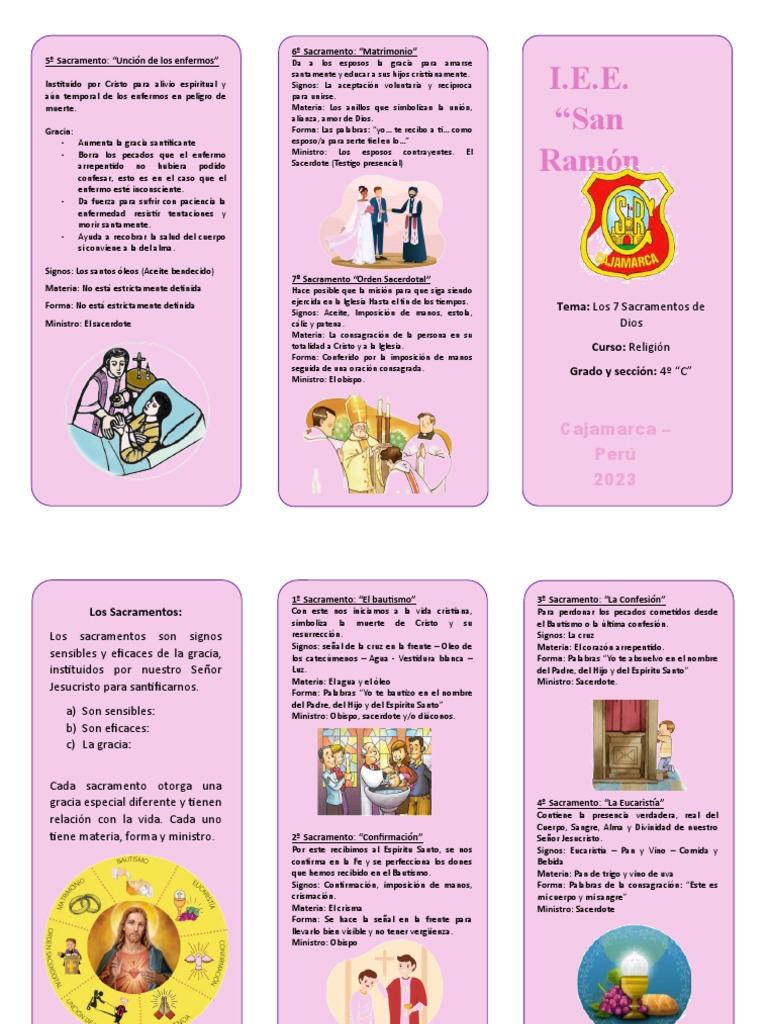 Religion Triptico | PDF | Sacramentos | Confirmación