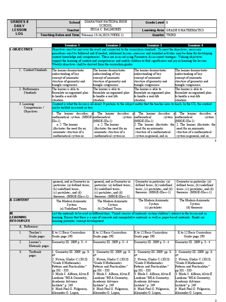 DLL W1 | PDF | Axiom | Educational Assessment