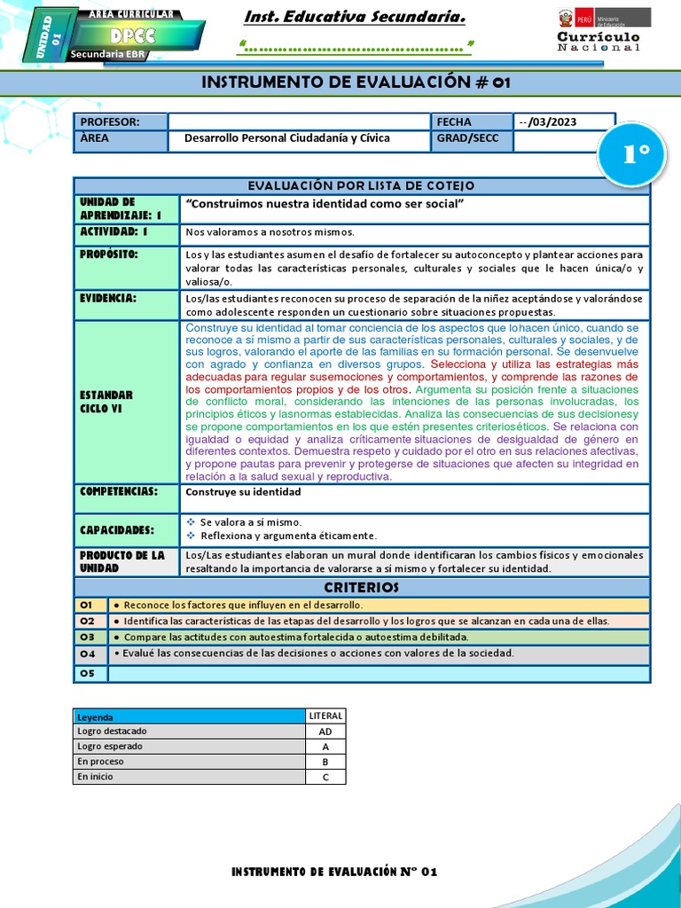 1º DPCC - LC Act.1 Uni 1 Sem 01 - 2023 PDF | PDF