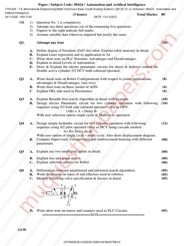 A&AI question paper 2022.pdf | PDF | Engineering | Artificial Intelligence