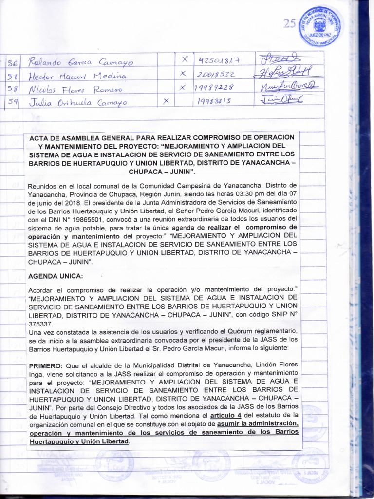 04. Acta de Compromiso de La Jass | PDF