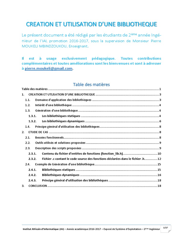 Bibliothèques | PDF | Bibliothèque logicielle | Bibliothèque logicielle