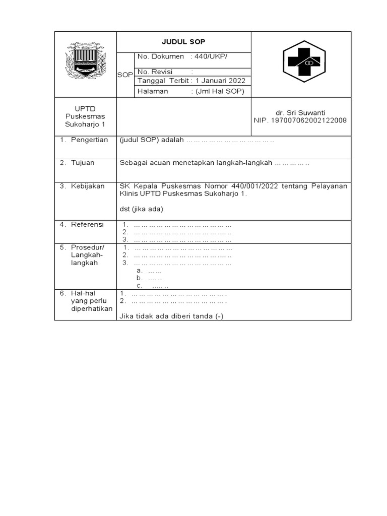 Master Sop Ukp | PDF