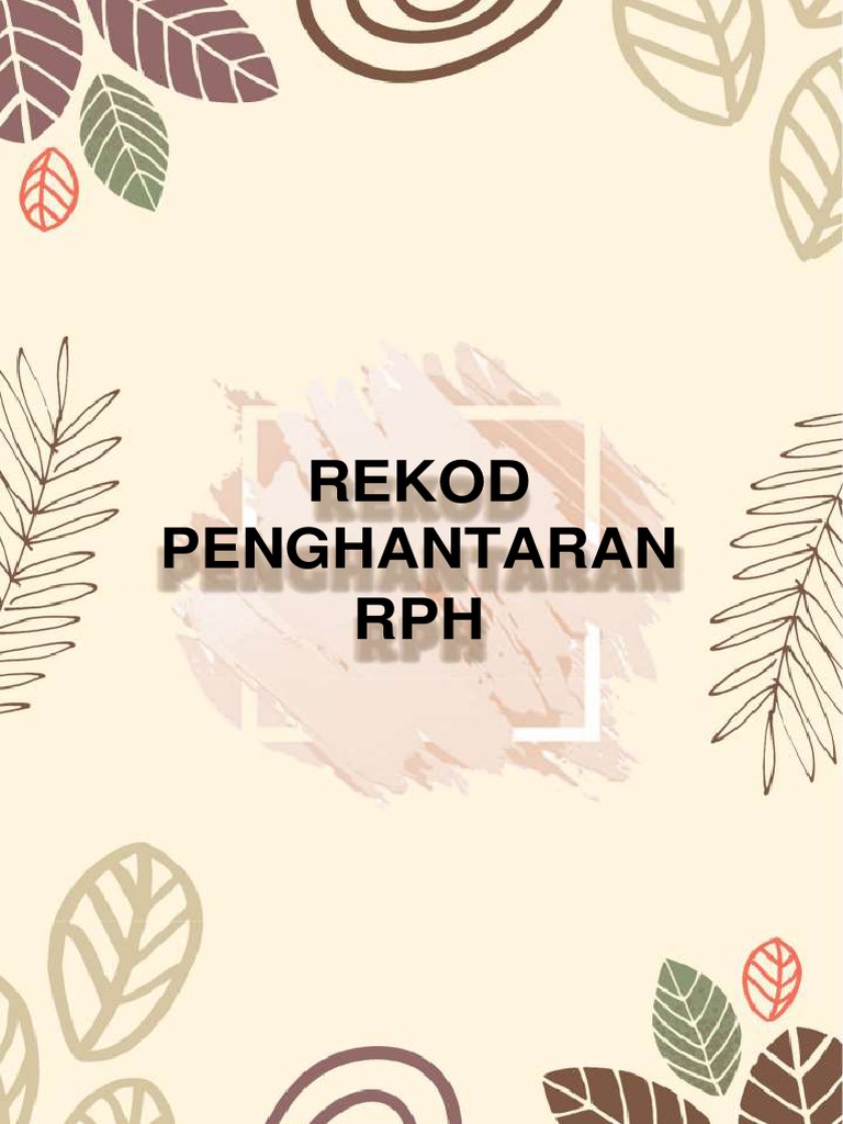 Rekod Penghantaran RPH PDF | PDF