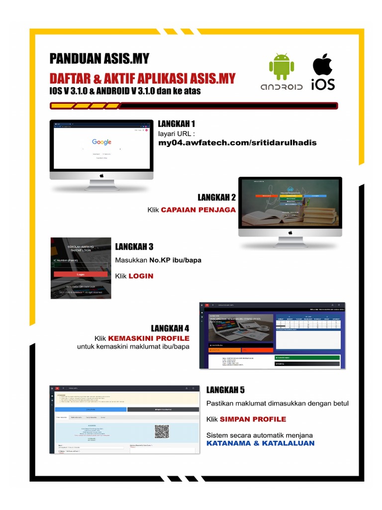 PANDUAN PEMASANGAN APLIKASI ASIS.MY.pdf | PDF