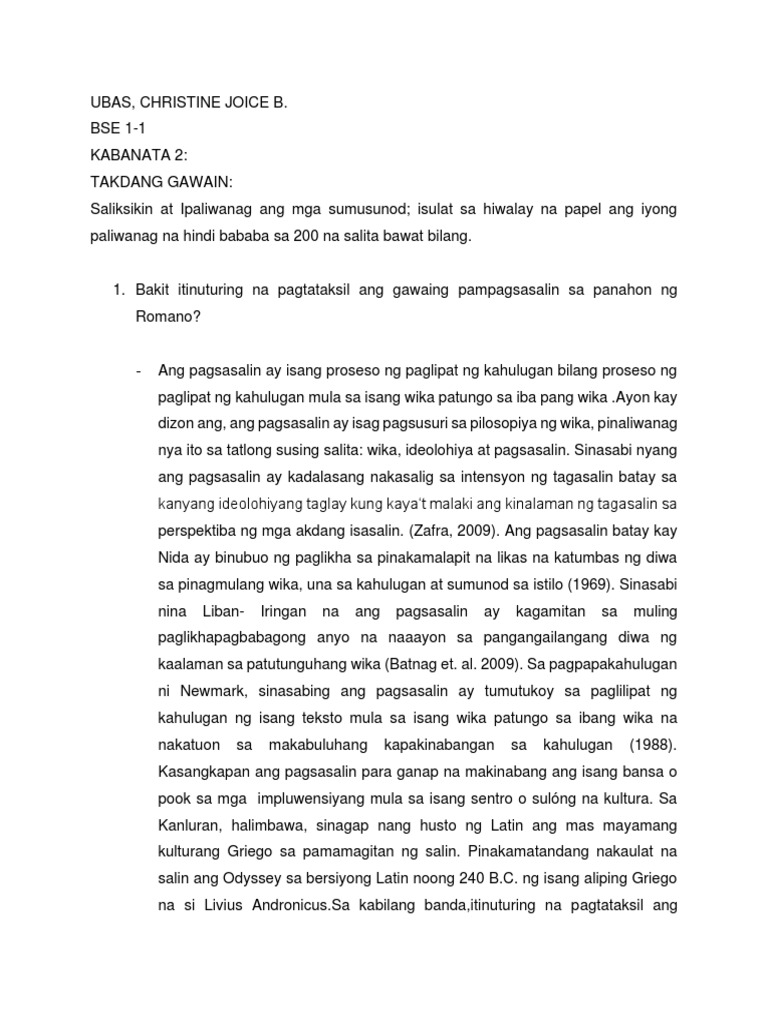 Ubas, Christine Joice B.-Takddang Gawain #2 PDF | PDF