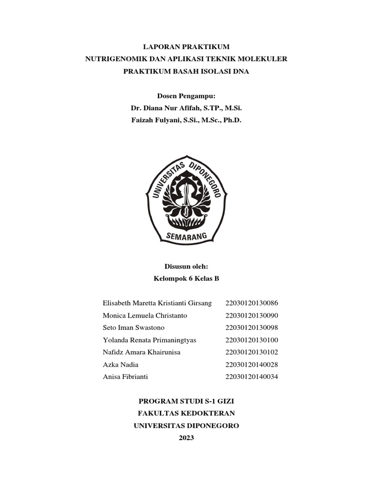 Laprak 5 Primer - Nutrigenom | PDF